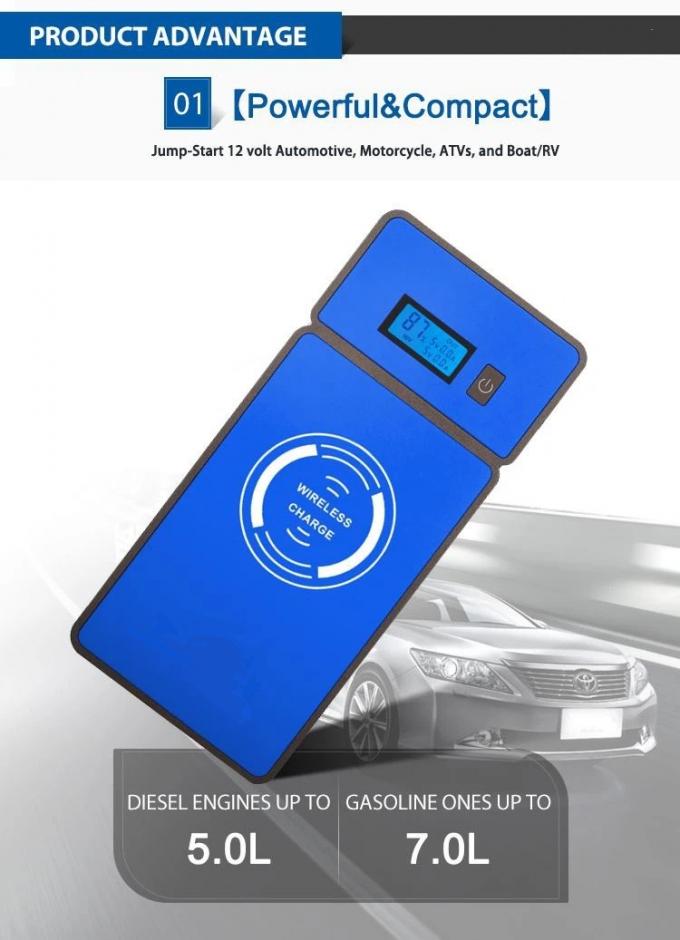 12V - 16V Electronic Car Jump Starter 10W Jump Starter With Wireless ...