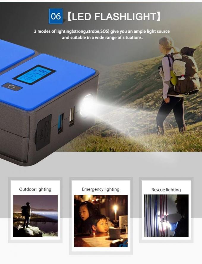 12V 20000mAh Compact Jump Starters Emergency With LED Illumination Light